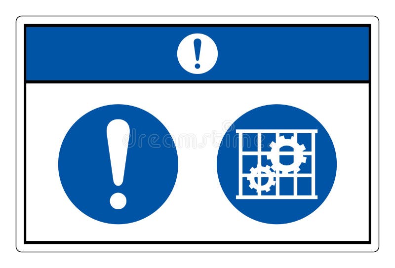Notice Use Guards Symbol Sign, Vector Illustration, Isolate on White ...