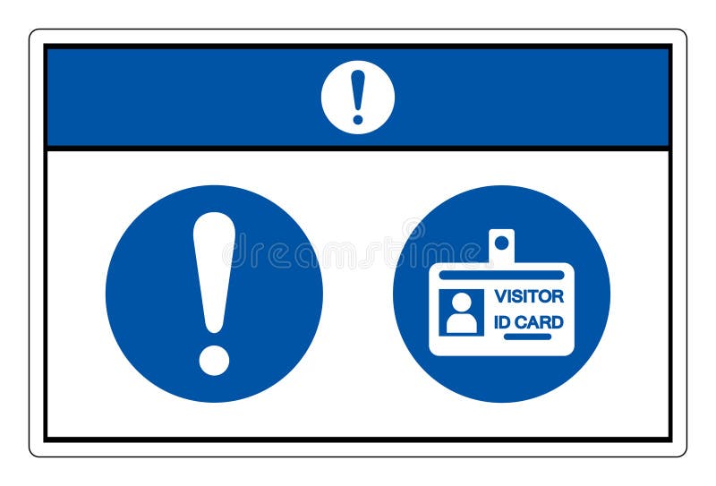 Notice Visitor ID Card Symbol Sign, Vector Illustration, Isolate on ...