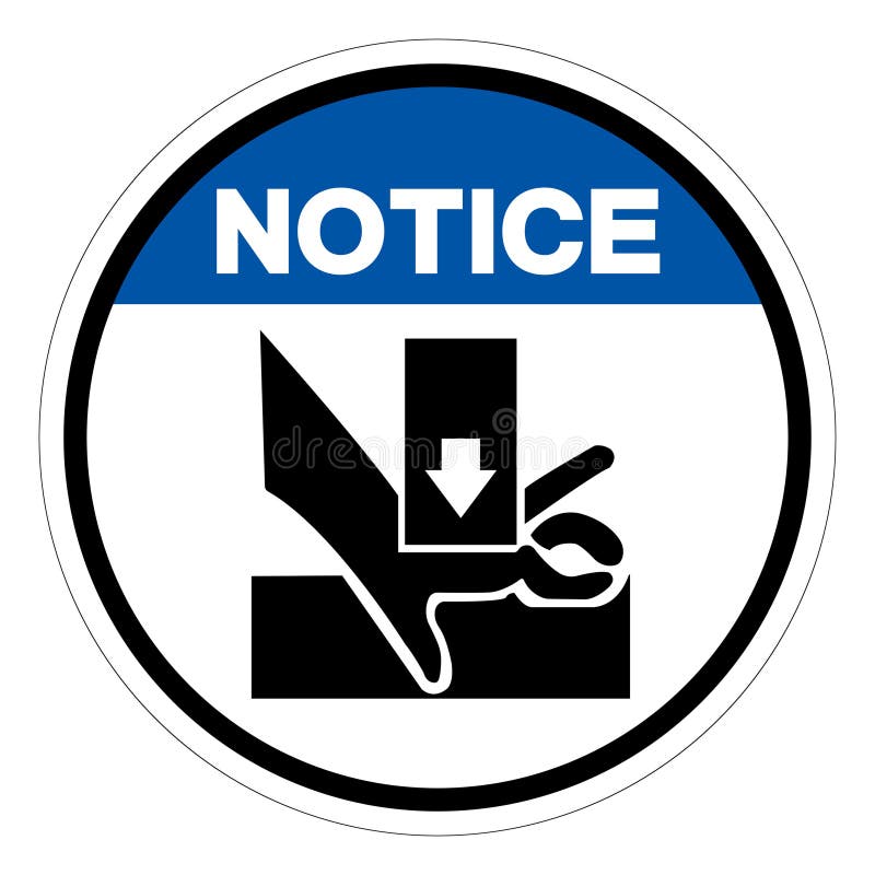 Notice You Hand when Using Silkscreen Symbol Sign, Vector Illustration ...