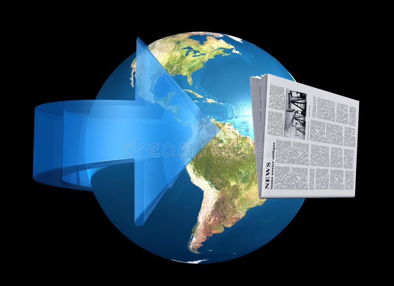 Noticias De Alrededor Del Mundo Stock de ilustración - Ilustración de ...