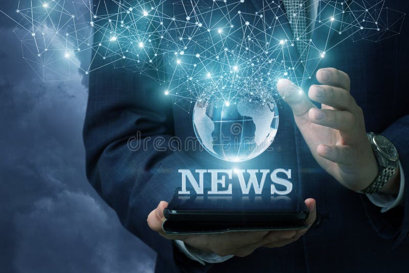 Noticias De Internet Como Parte Integrante Del Planeta Foto de archivo ...