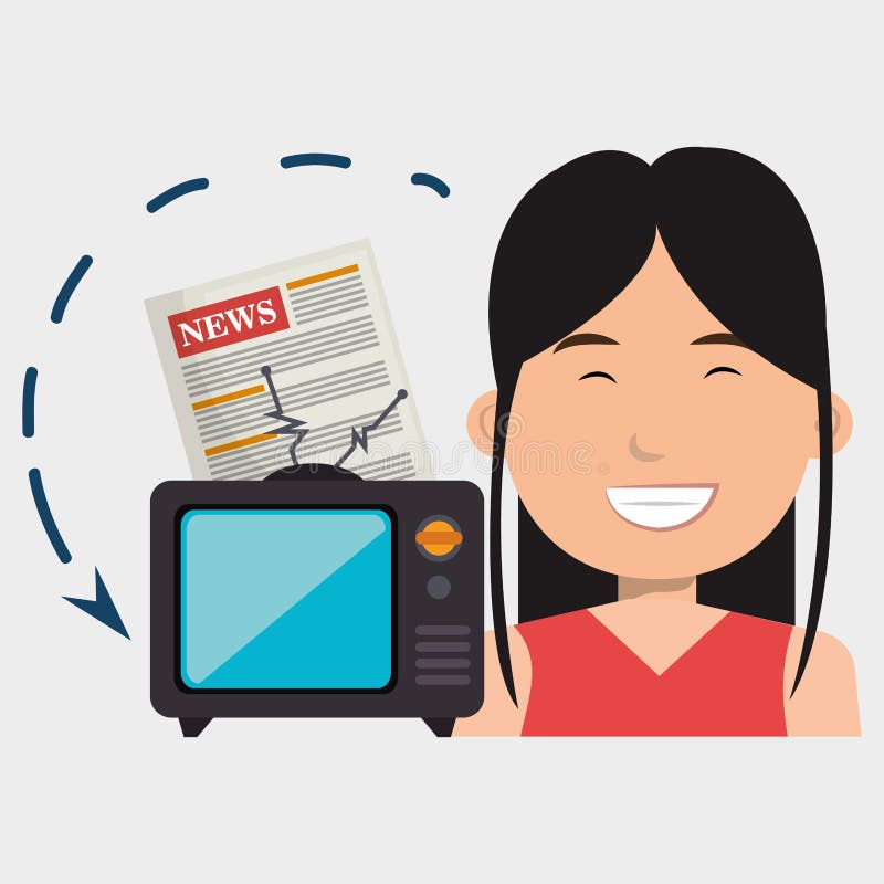 Noticias Del Reportaje De La Mujer TV Stock de ilustración ... Noticias Del Reportaje De La Mujer TV Stock de ilustración ...