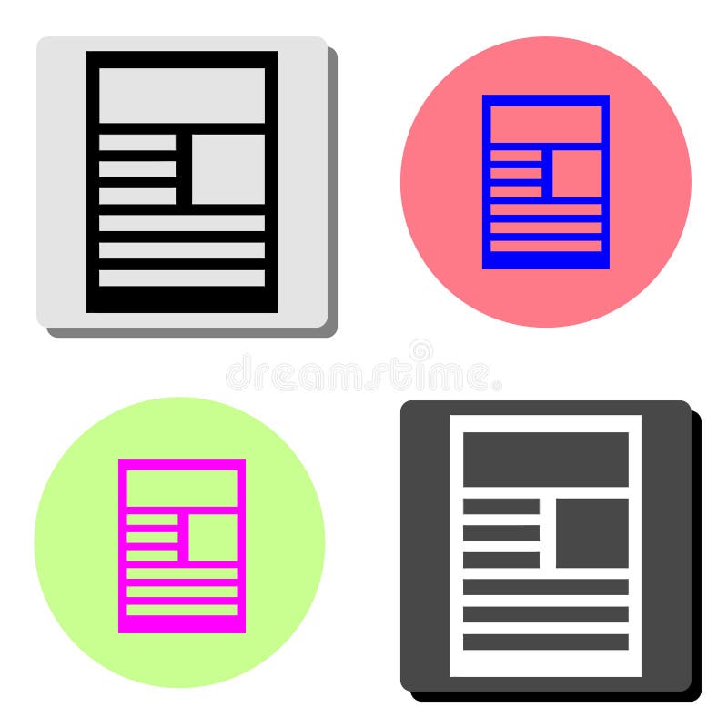 Noticias Icono Plano Del Vector Stock de ilustración - Ilustración de ...