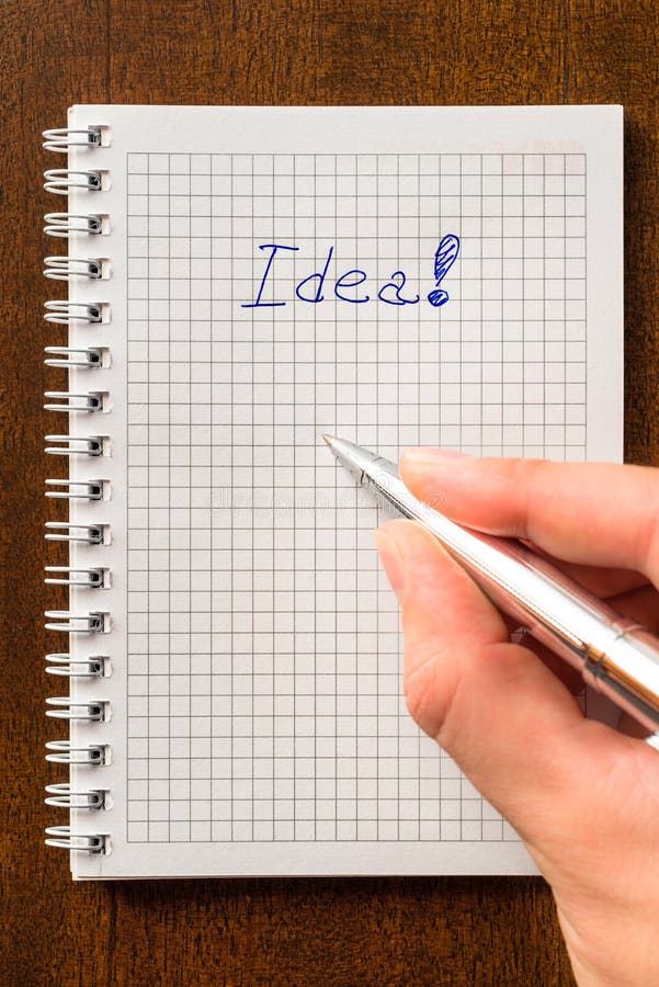 Notieren Sie Eine Idee Zum Notizbuch Stockfoto - Bild von ideen, anreiz ...