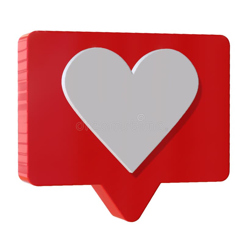 Notif Icon, Instagram Icon, 3D Icon Stock Photo - Illustration of ...