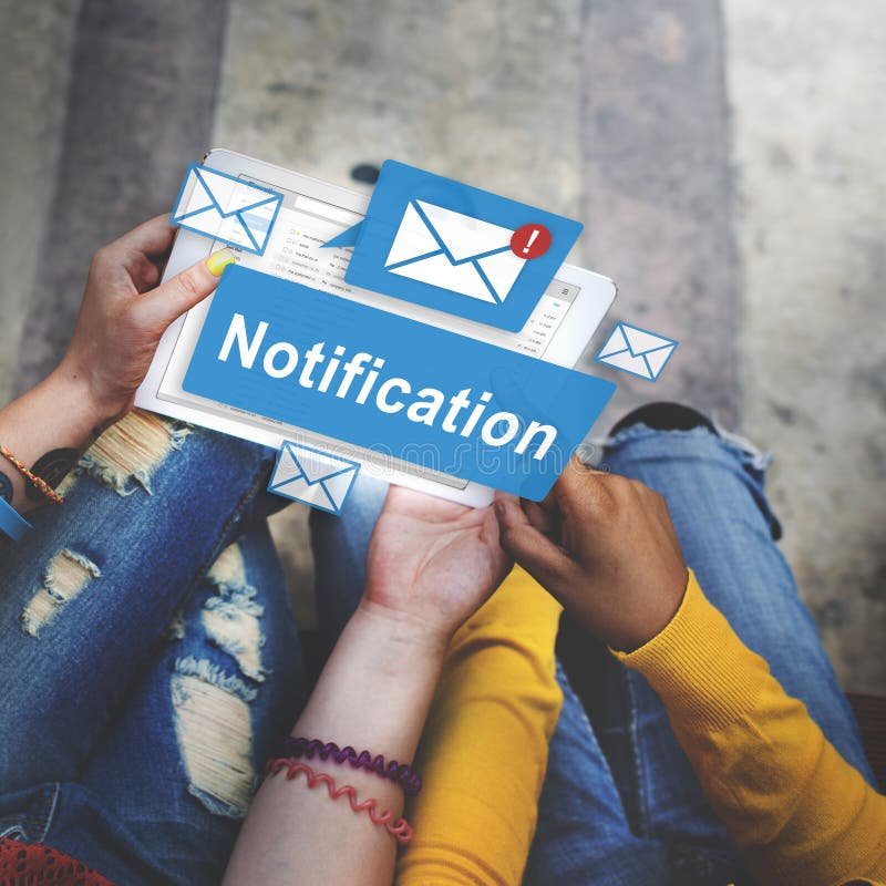 Notification Alert Digital Icon Internet Network Concept Stock Image ...