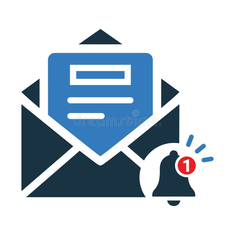 Notification, Alert, Mail Icon. Simple Flat Design Concept Stock Vector ...