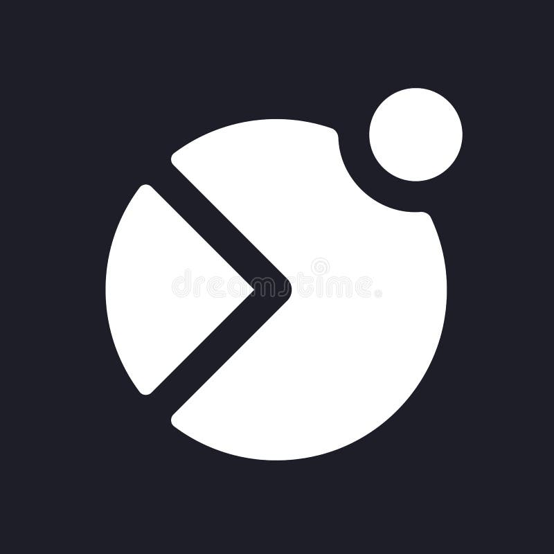 Notification from Analytic App Dark Mode Glyph Ui Icon Stock Vector ...