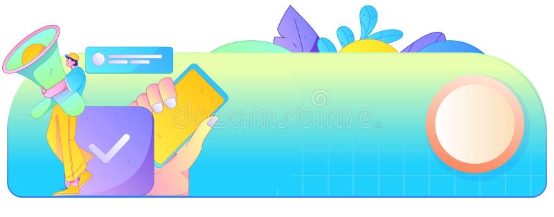 Notification Announcement Vector Creative Flat Hand Drawn Illustration ...