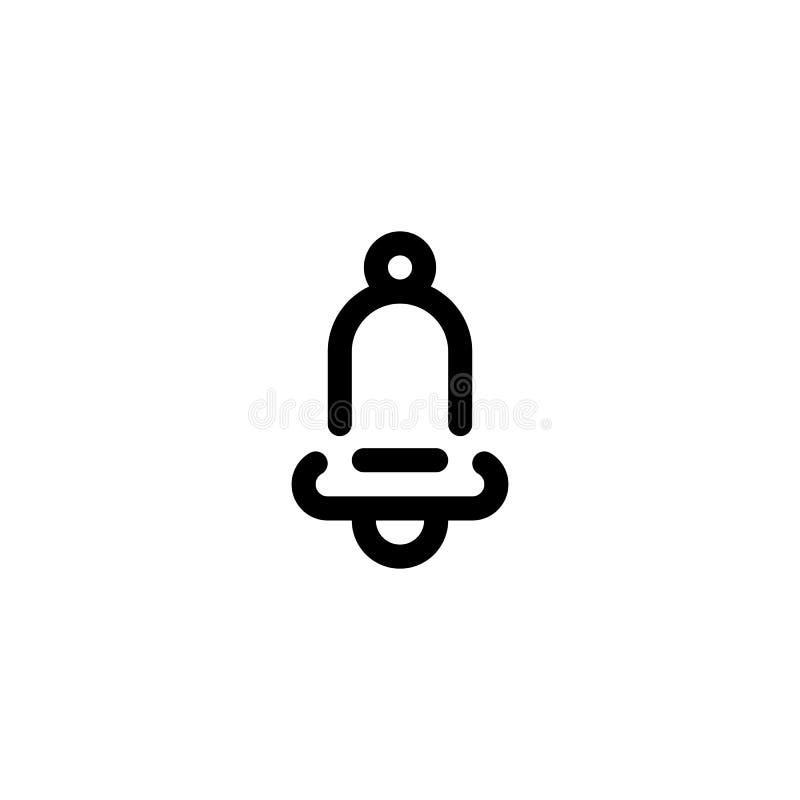 Notification Bell Alarm Ring Outline Icon, Logo, and Illustration Stock ...