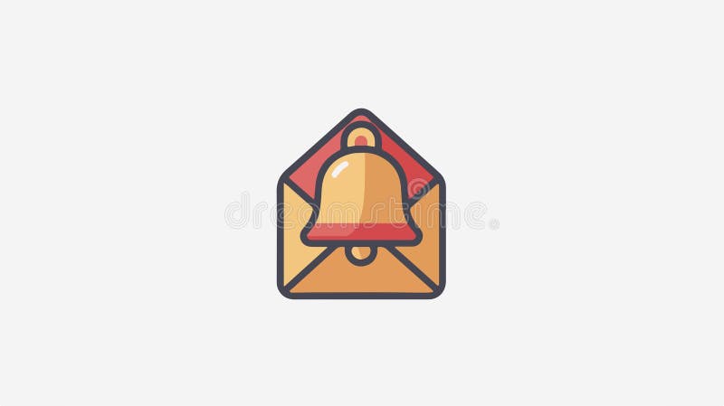 Notification Bell Envelope Icon for Website Design Usage Stock ...