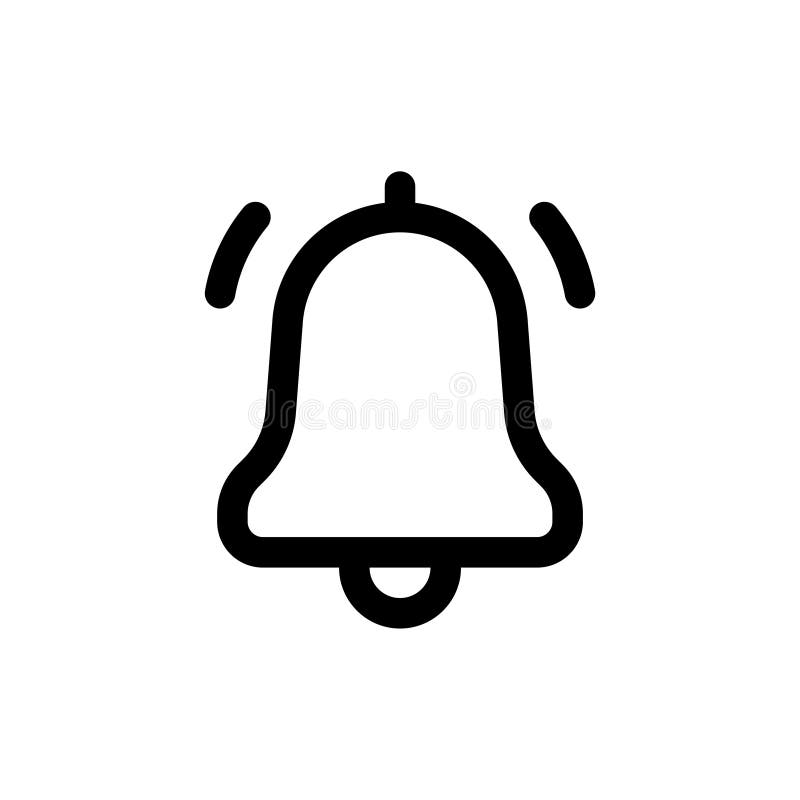 Notification bell icon stock vector. Illustration of phone - 255718225