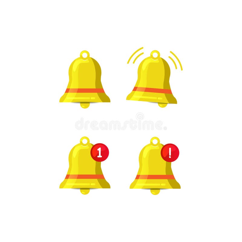 Notification Bell Icon Collection for Design Element and Decoration ...