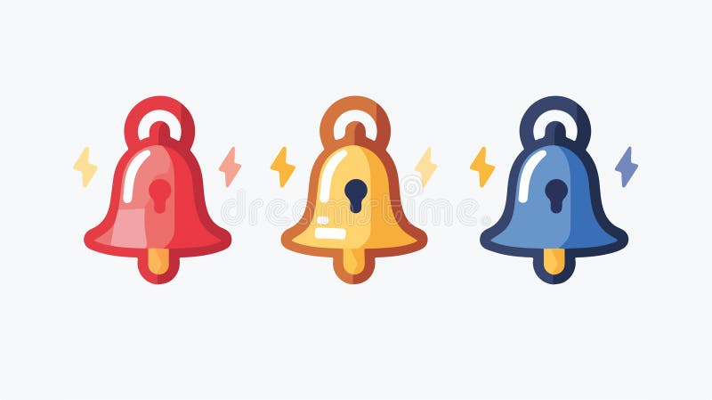 Notification Bell Icon for Communication Visuals Stock Vector ...