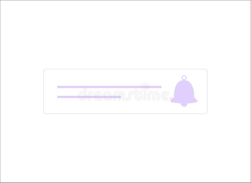 Notification Bell on Simplistic Interface Design in Flat Vector ...