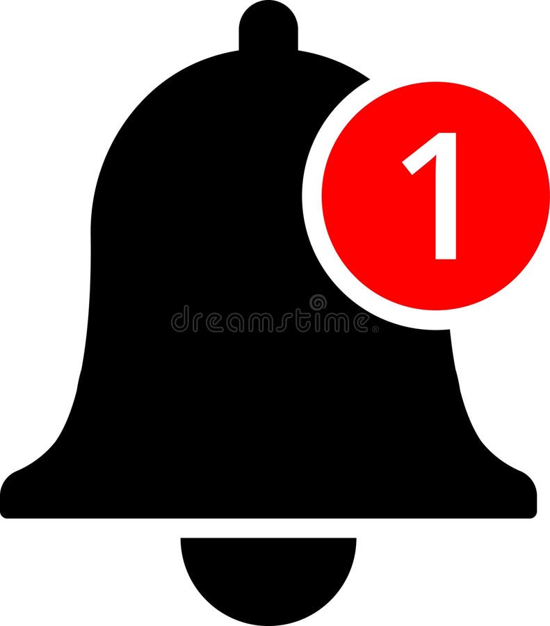 Notification Bell Icon. New Message Alert Sign Symbol. Inbox Message ...