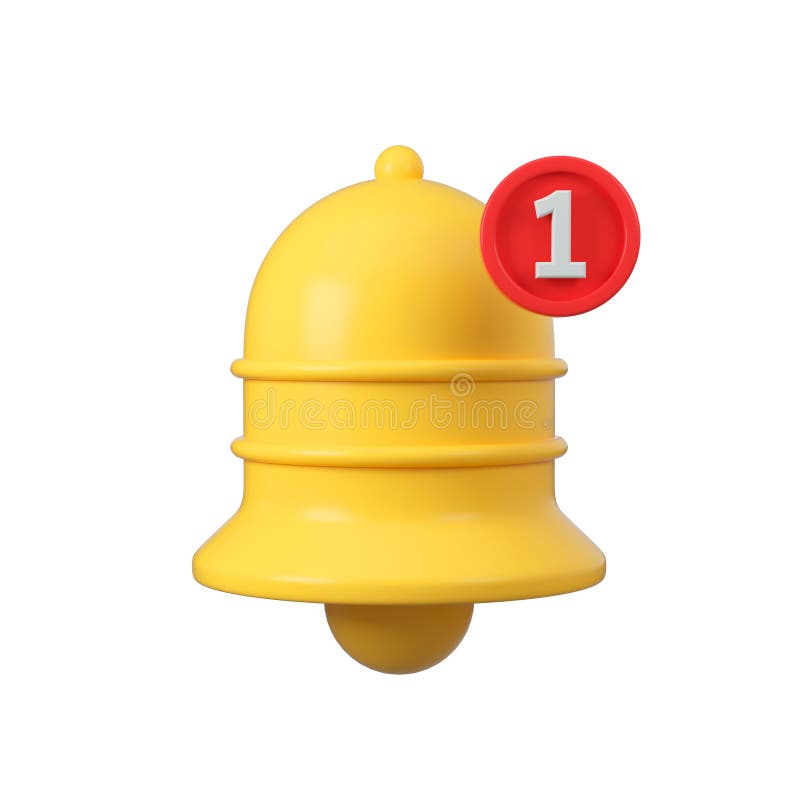 Notification Bell with Number Icon. Stock Illustration - Illustration ...