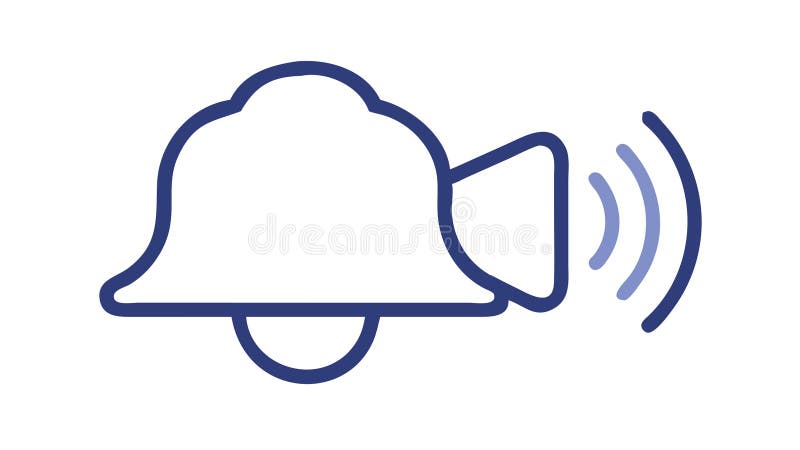 Notification Bell with Sound Waves, Representing Alerts , Vector Design ...