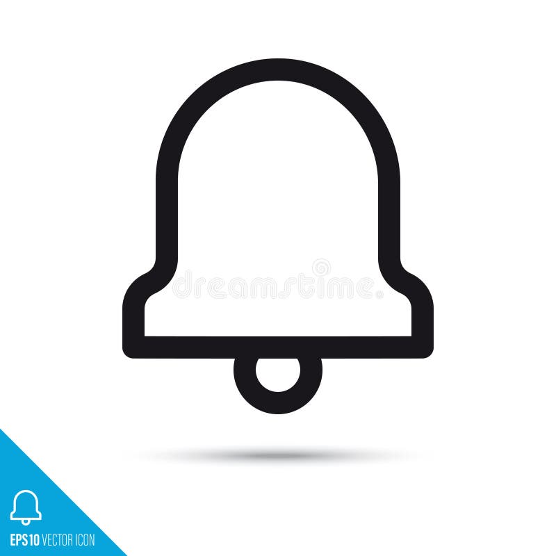 Notification Bell UI Symbol Vector Line Icon Stock Vector ...