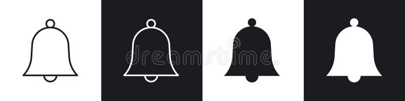Notification Bell Vecor Icon Set Stock Vector - Illustration of ...