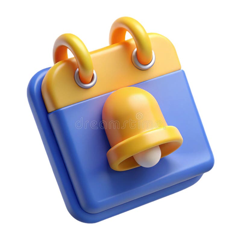 Notification Calendar 3D Illustration Perfectly Stock Illustration ...