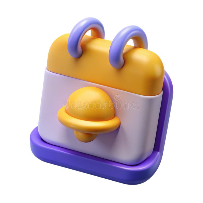 Notification Calendar 3D Illustration Perfectly Stock Illustration ...