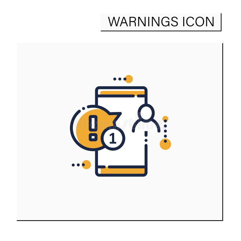 Notification color icon stock vector. Illustration of message - 233191741