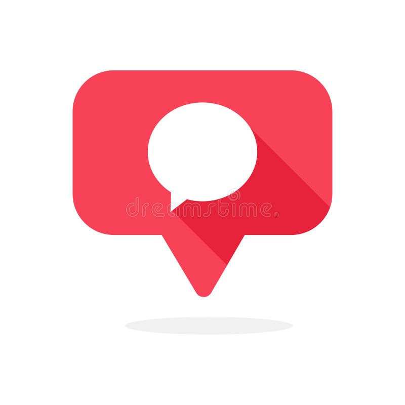 Notification Comment Icon. Social Network App Logo. Vector Illustration ...