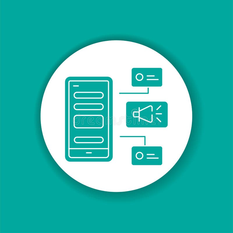 Notification Configuration Color Glyph Icon. UI UX GUI Design Element ...