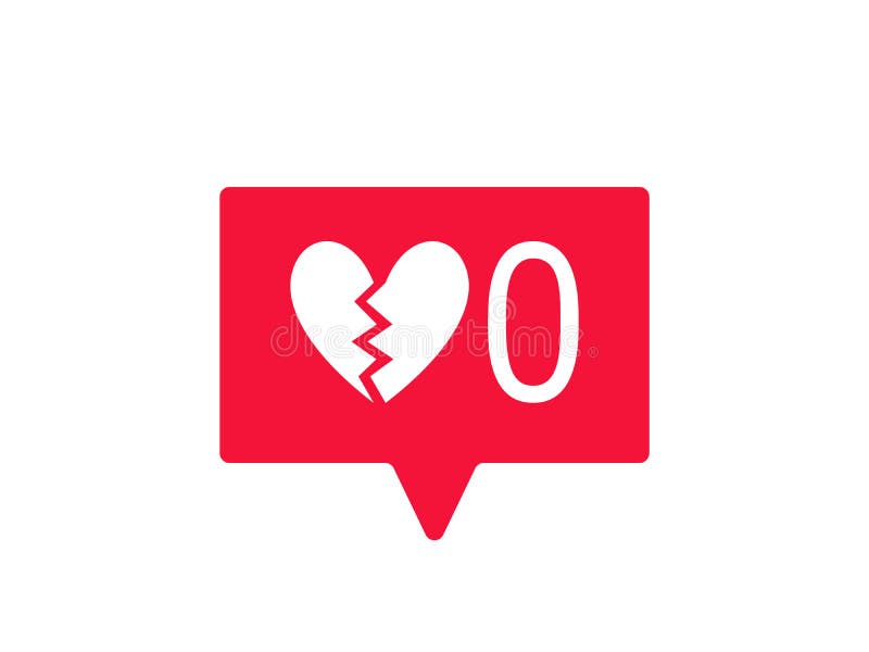 Notification Counter with Zero Likes. Social Networking Addiction ...