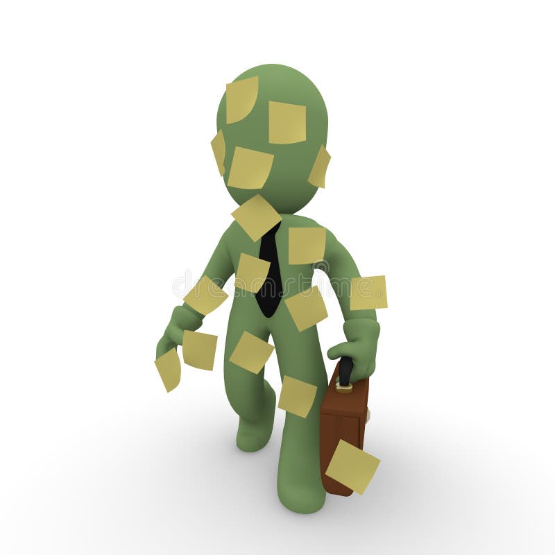 3d White Man Post Notes Stock Illustrations – 10 3d White Man Post ...