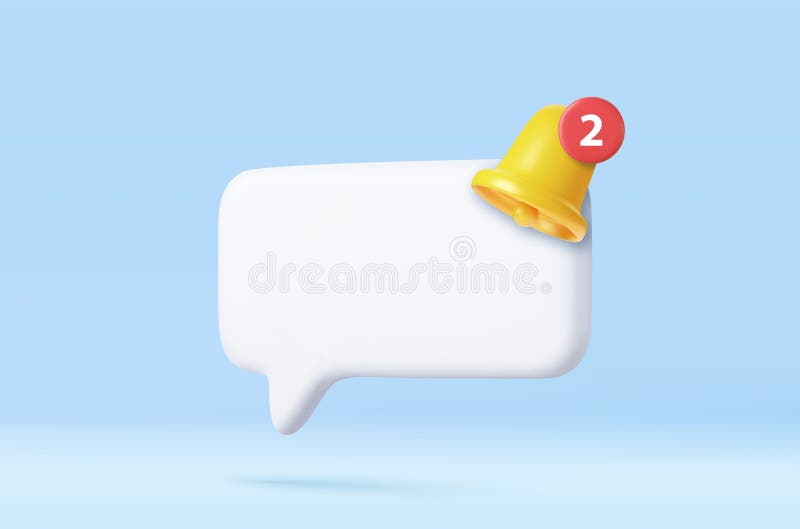 Notification 3D icon. stock vector. Illustration of smartphone - 281160650