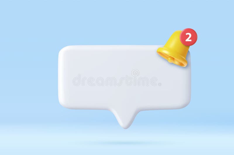 Notification 3D icon stock vector. Illustration of message - 297193009