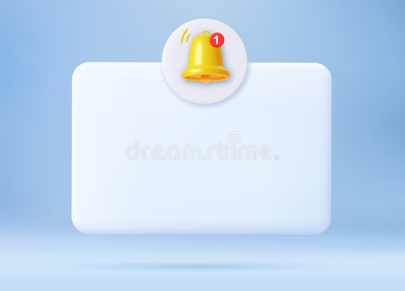 Notification 3D icon stock vector. Illustration of notice - 297971828
