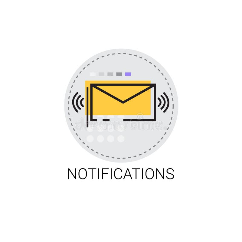 Notification Envelope Email Inbox Message Send Mail Stock Vector ... Notification Envelope Email Inbox Message Send Mail Stock Vector ...