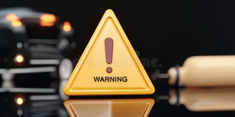 Notification Error and Risk Concept, Warning Sign with Caution Symbol ...