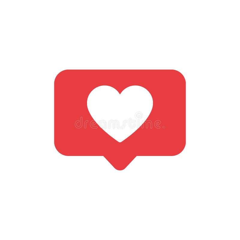 Notification Heart Icon. Social Network App Icon Stock Vector ...