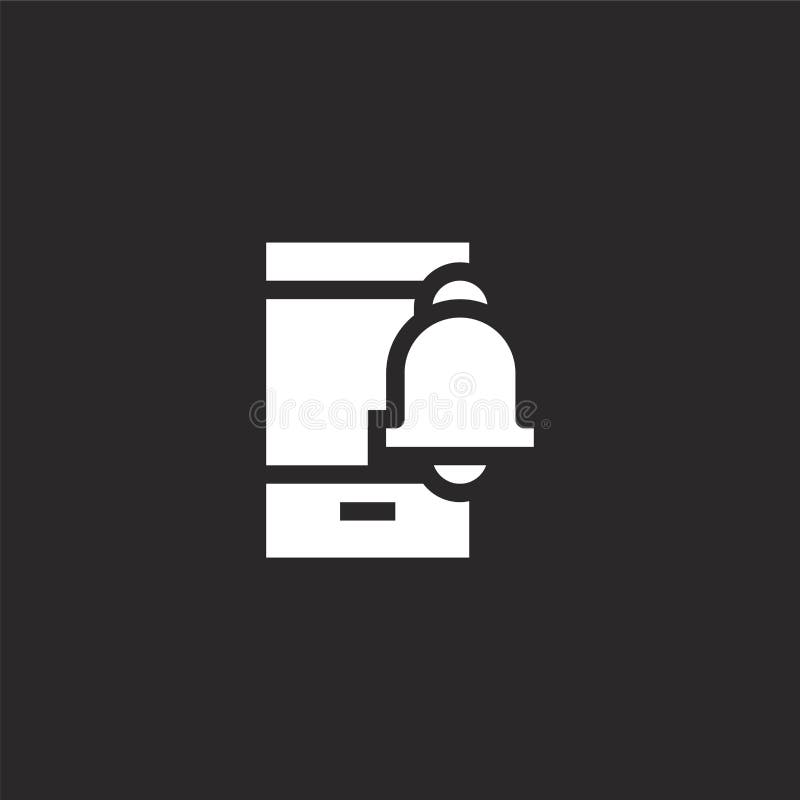 Notification Icon. Filled Notification Icon for Website Design and ...