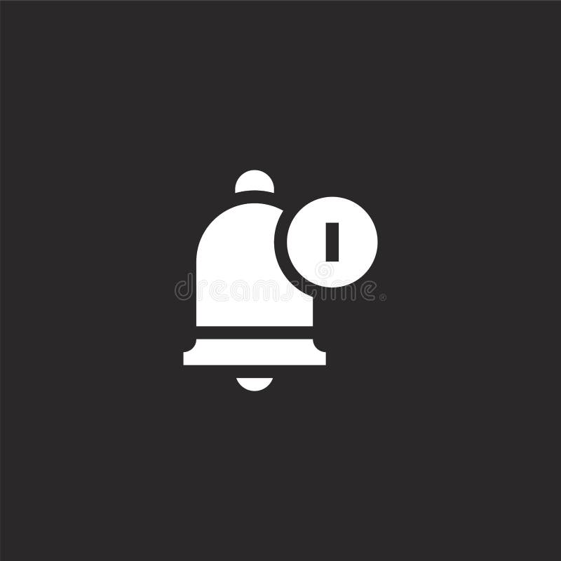 Notification Icon. Filled Notification Icon for Website Design and ...