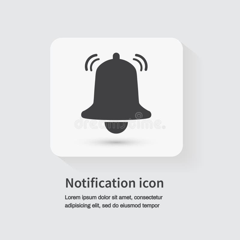 Notification Icon. Incoming Inbox Message. Alarm Icon. Vector ...
