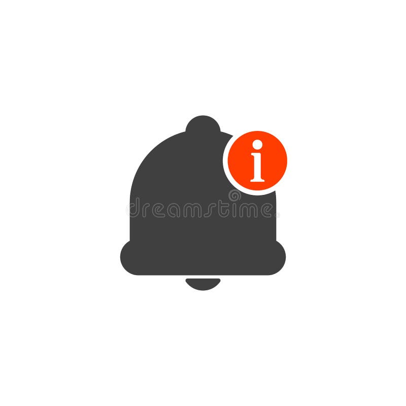 Notification Icon with Information Sign. Notification Icon and about ...