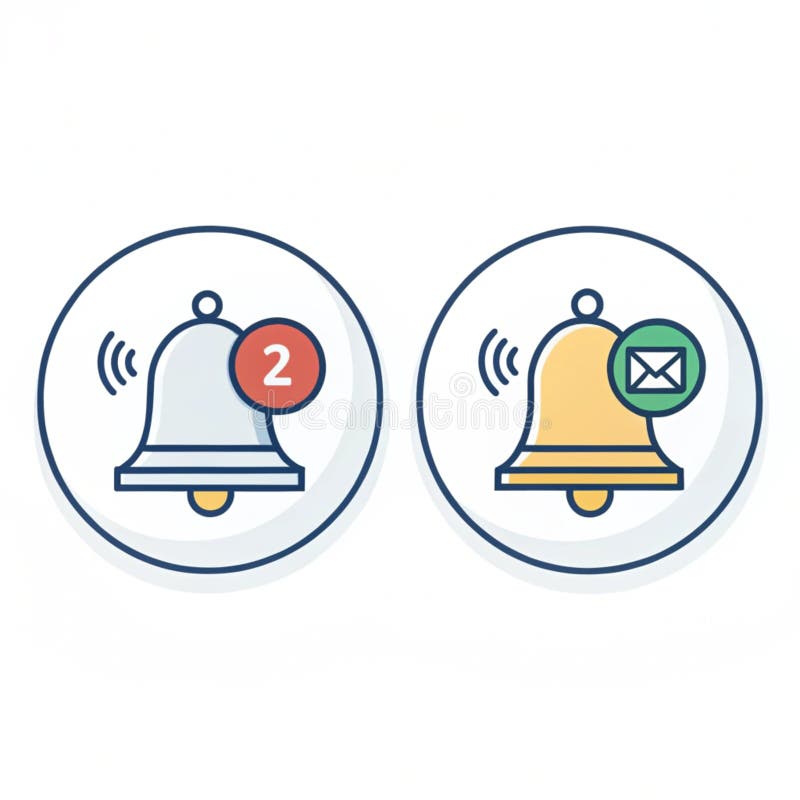 Notification icon stock illustration. Illustration of artwork - 357647061