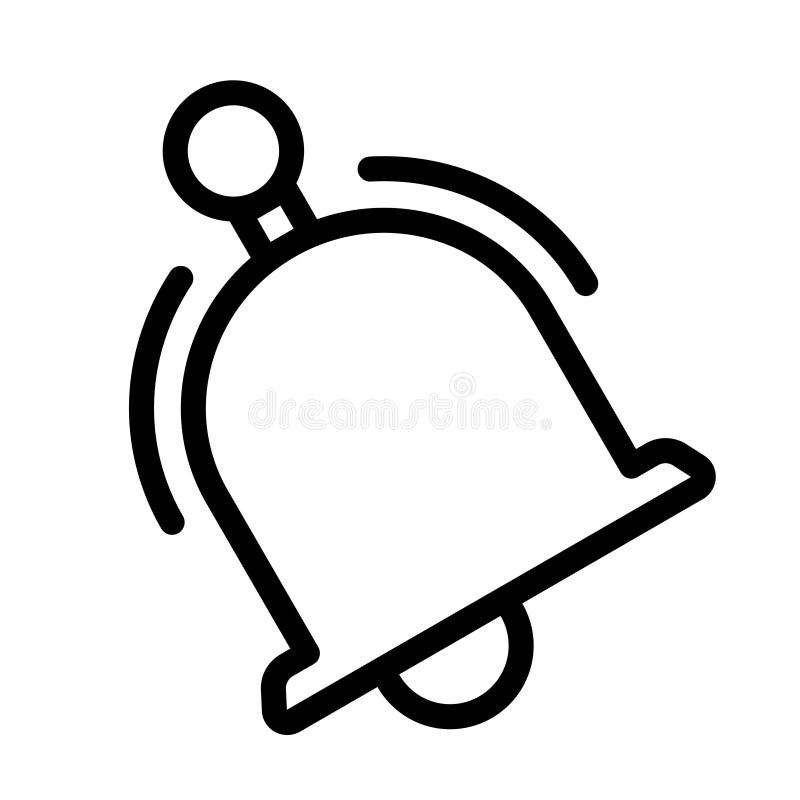 Mobile Notification Icon, Outline Black Style Stock Illustration ...