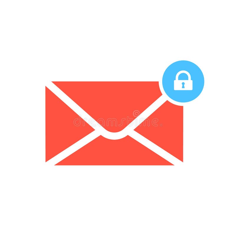 Notification Icon with Padlock Sign. Notification Icon and Security ...