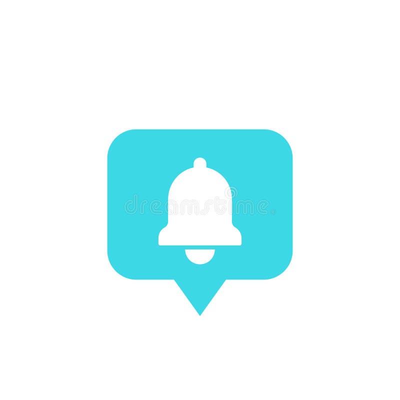Notification Icon, Vector Pictogram Stock Vector - Illustration of sign ...