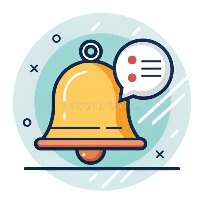 Notification icon stock illustration. Illustration of drawing - 357645011