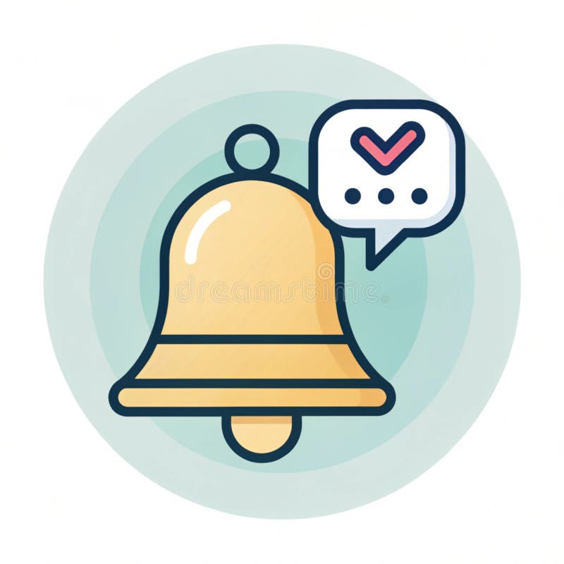 Notification icon stock illustration. Illustration of background ...