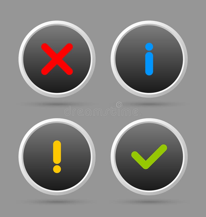 Notification icons stock vector. Illustration of green - 26853651