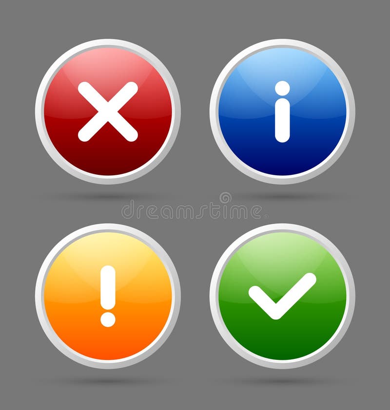 Notification icons stock vector. Illustration of green - 26853651