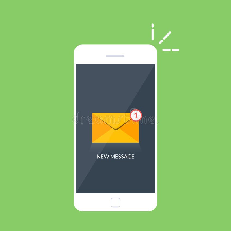 Notification of a New Email on Your Mobile Phone or Smartphone. Mail ...